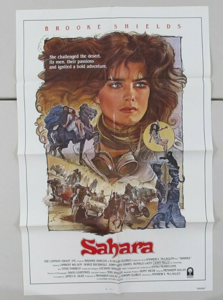 SAHARA ORIGINAL FOLDED MOVIE POSTER BROOKE SHIELDS 1983 BRITISH DREW ...