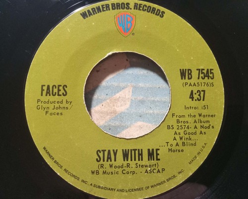 Faces - Stay With Me / You're So Rude - Warner Bros. 7545 🔊 | eBay
