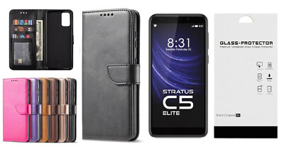 FOR Cloud Mobile Stratus C5 Elite Wallet Pouch Case Phone Cover ...