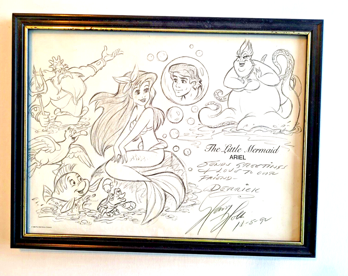 Little Mermaid Pencil Drawing
