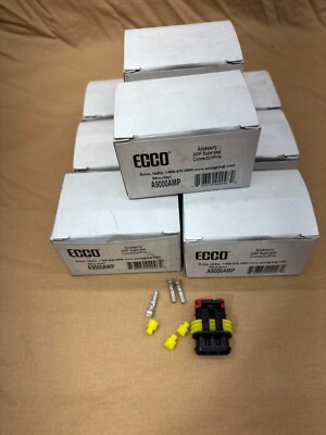 Lot of 8x Ecco A900AMP Accessory AMP Superseal Connector And Pins | eBay
