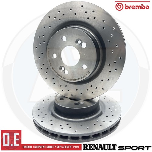 FOR RENAULT CLIO SPORT MK3 RS 197 BREMBO XTRA FRONT BRAKE DISCS PAIR ...