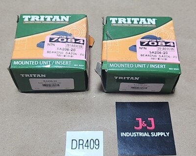 *BRAND NEW* [2] Tritan SA206-20 Mounted Insert Unit W/ Locking Collar ...