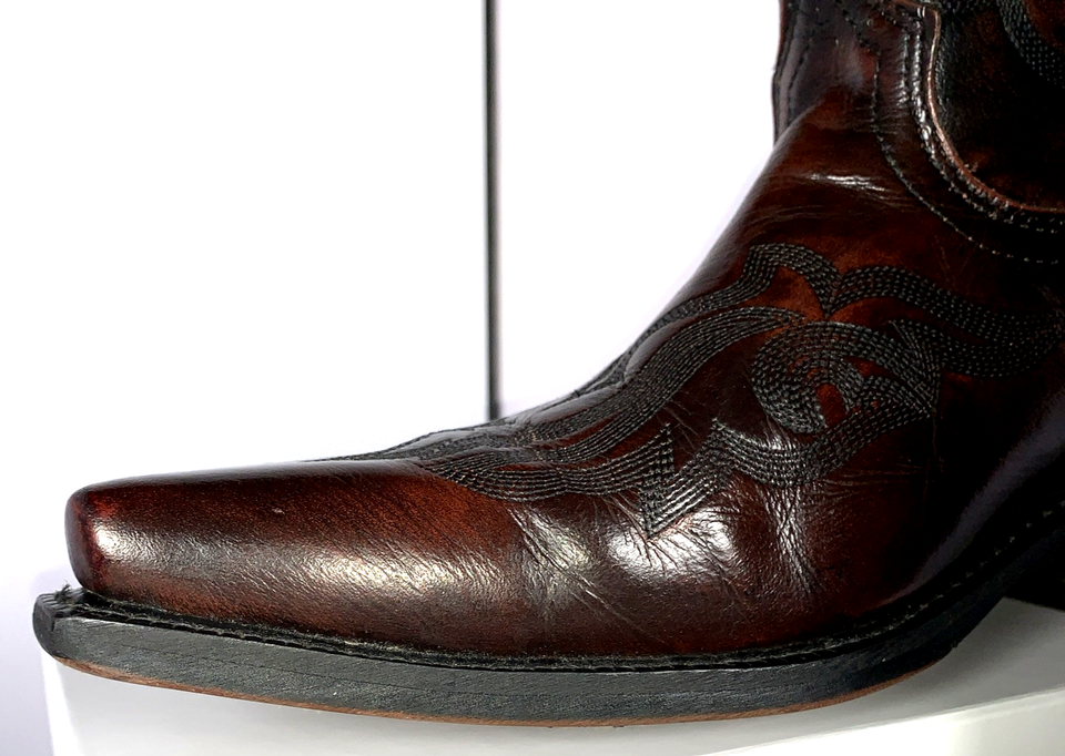 Dan Post Mens Laredo Hawk Snip Toe Brown Leather Western Cowboy Boots,9 ...