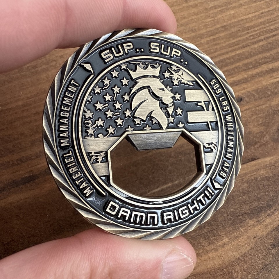 509 LRS Whiteman Air Force Base B2 Bomber Bottle Opener Challenge Coin ...