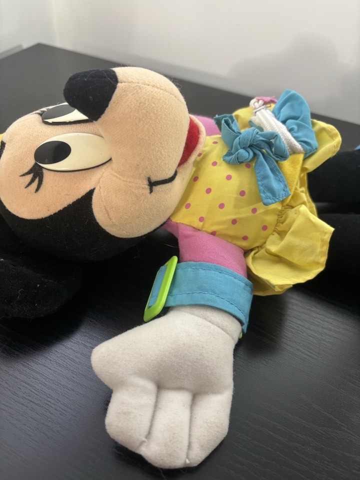 VTG 1992 Disney Mattel Teach Me Minnie Mouse Plush Stuffed Animal Retro ...