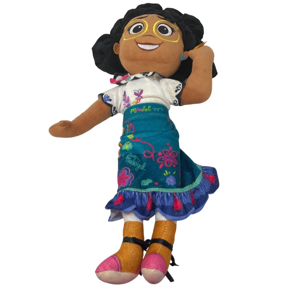 Disney Encanto Mirabel Madrigal Plush Doll 17" Embroidered Dress Black ...