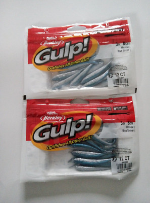 2 packs Berkley Gulp!, Minnow blue Shiner, 3", 12 ct. | eBay