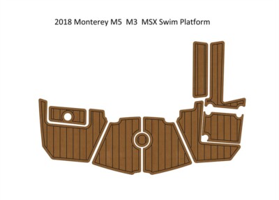 2018 Monterey M5 M3 MSX Swim Platform Step Pad Boat EVA Foam Teak Deck ...