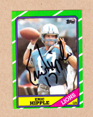 Eric Hipple signed 1986 Topps card #243-Detroit Lions | eBay