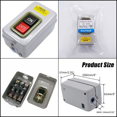 Home Switch On/Off Start Stop Push Button Electric 220V/380V Single ...