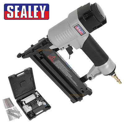Sealey 18 Gauge Air Nail/Nailer & Staple Stapler Gun 50mm Capacity ...