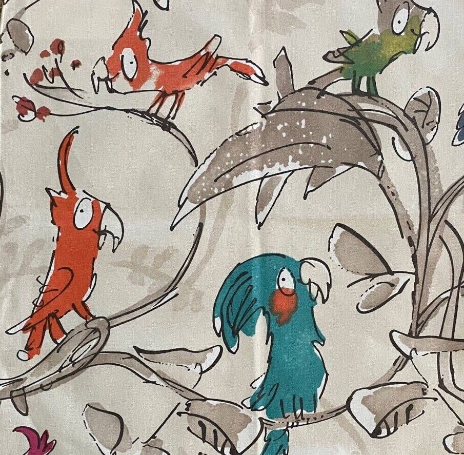 OSBORNE & LITTLE Zagazoo cockatoos kids animals printed cotton remnant ...