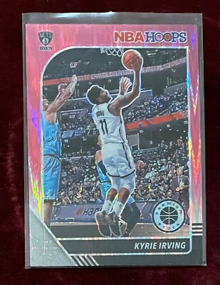 2019-20 Panini NBA Hoops Premium Stock Kyrie Irving #11 Pink Flash ...