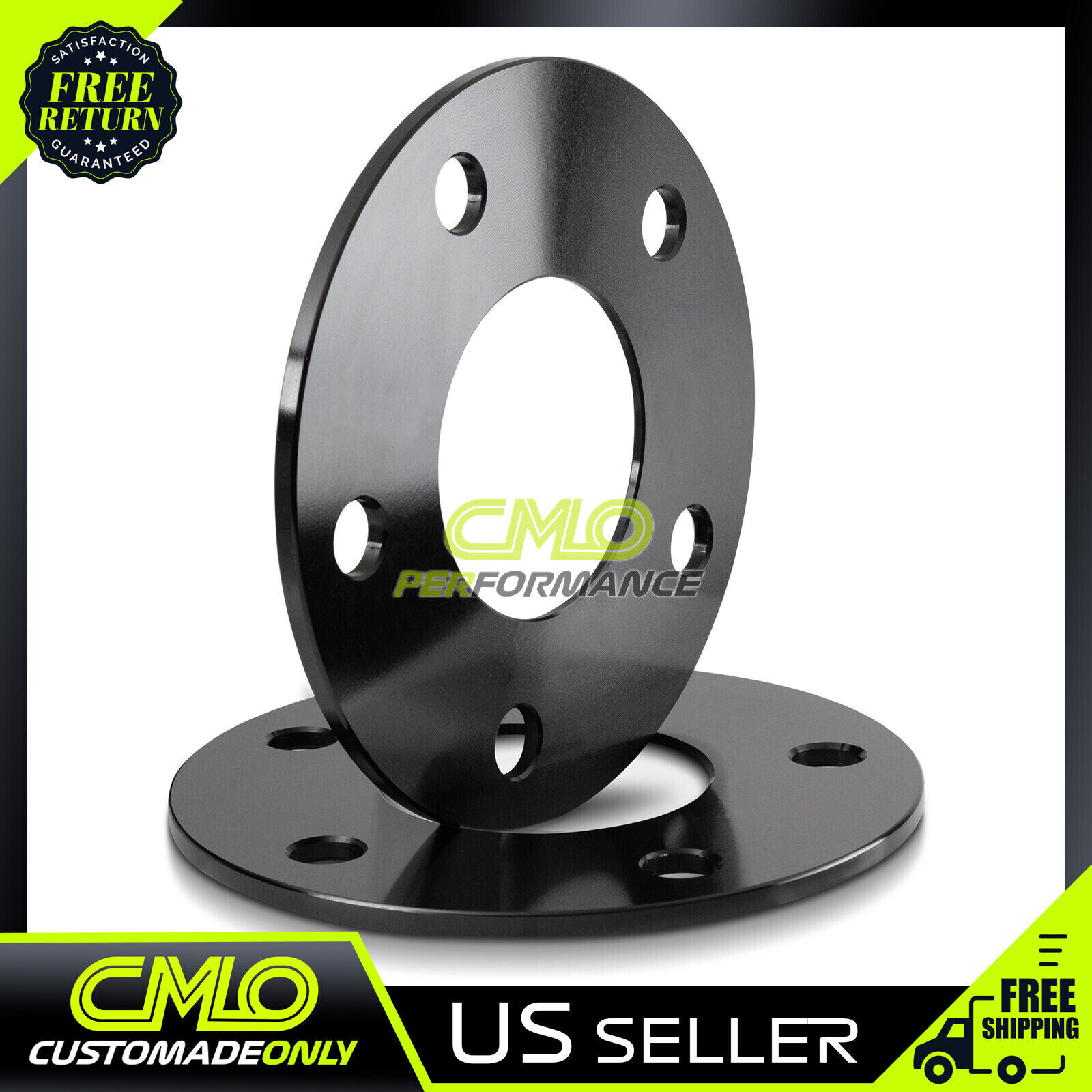 2) 5mm Black Wheel Spacers 5x100 Fits Scion tC Celica Camry Corolla ...