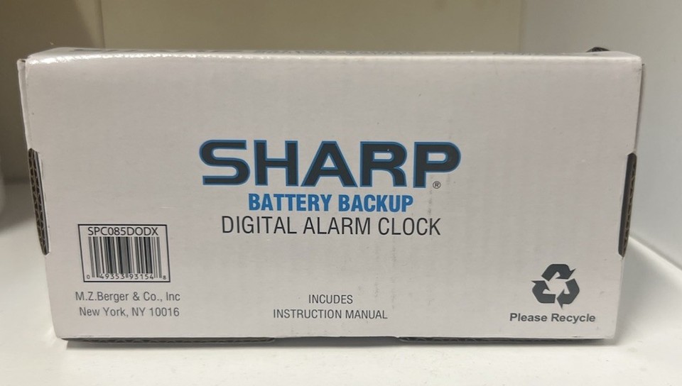 Vintage Sharp SPC085 Digital Alarm Clock w/ Battery Backup Electric ...