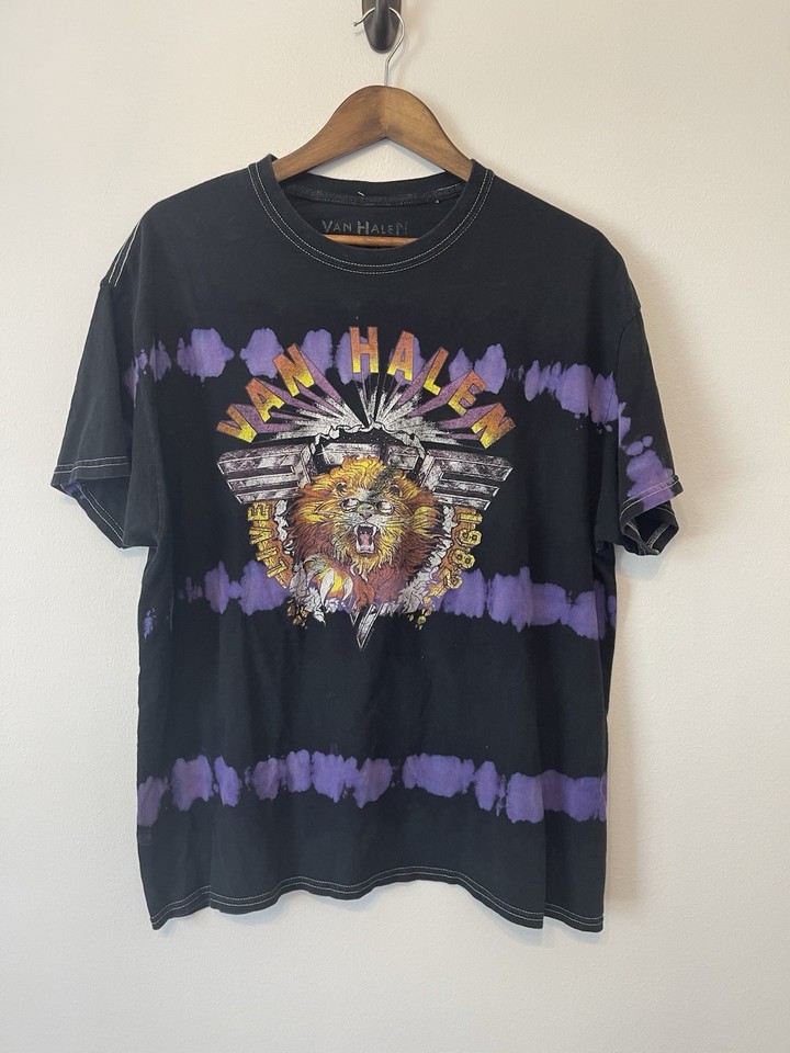 Van Halen Live Lion ‘82 Concert Tee Vintage Inspired Contrast Stitch ...