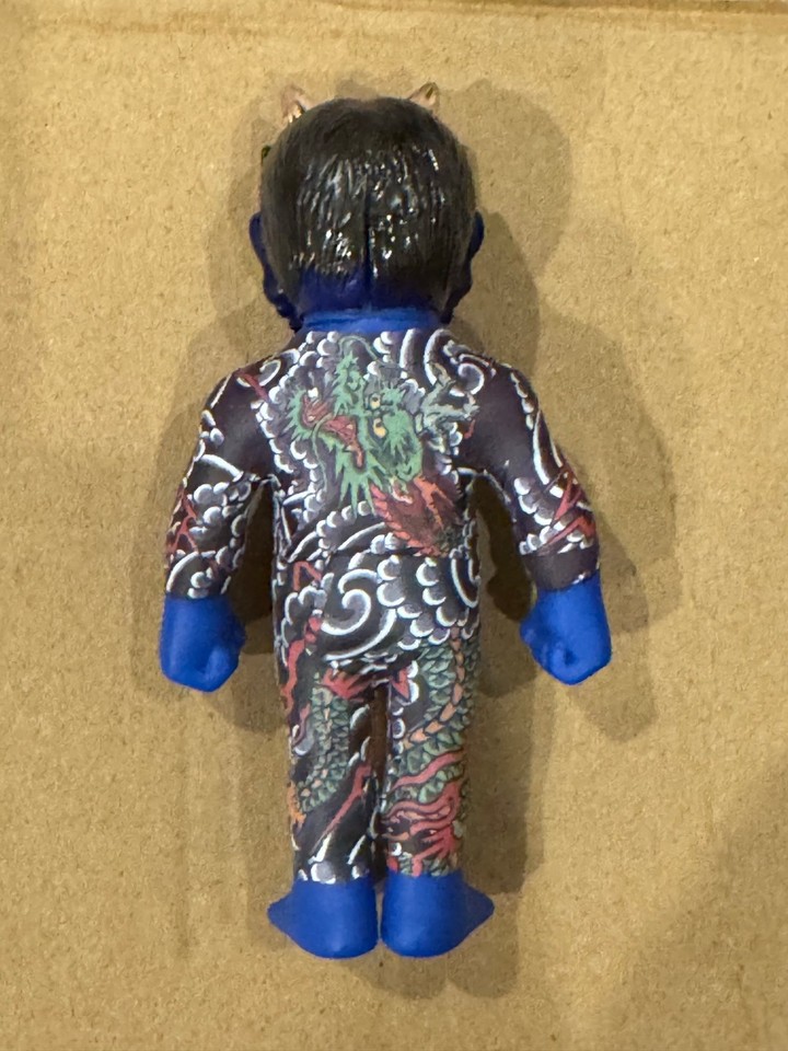 Three Tides Tattoo Oni Mask Irezumi Dokuro Man Vinyl Figure (Blue ...