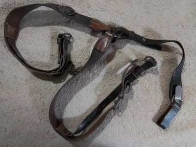 WWII German Army M40 Leather Y-Straps (Original) | eBay
