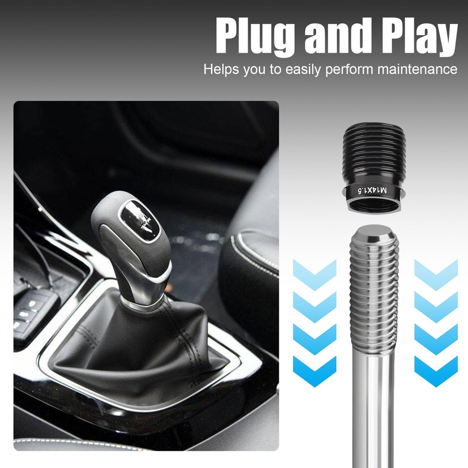 5Pcs Gear Shift Knob Adapter Kit for M10x1.25/M12/M14 Threads Car ...