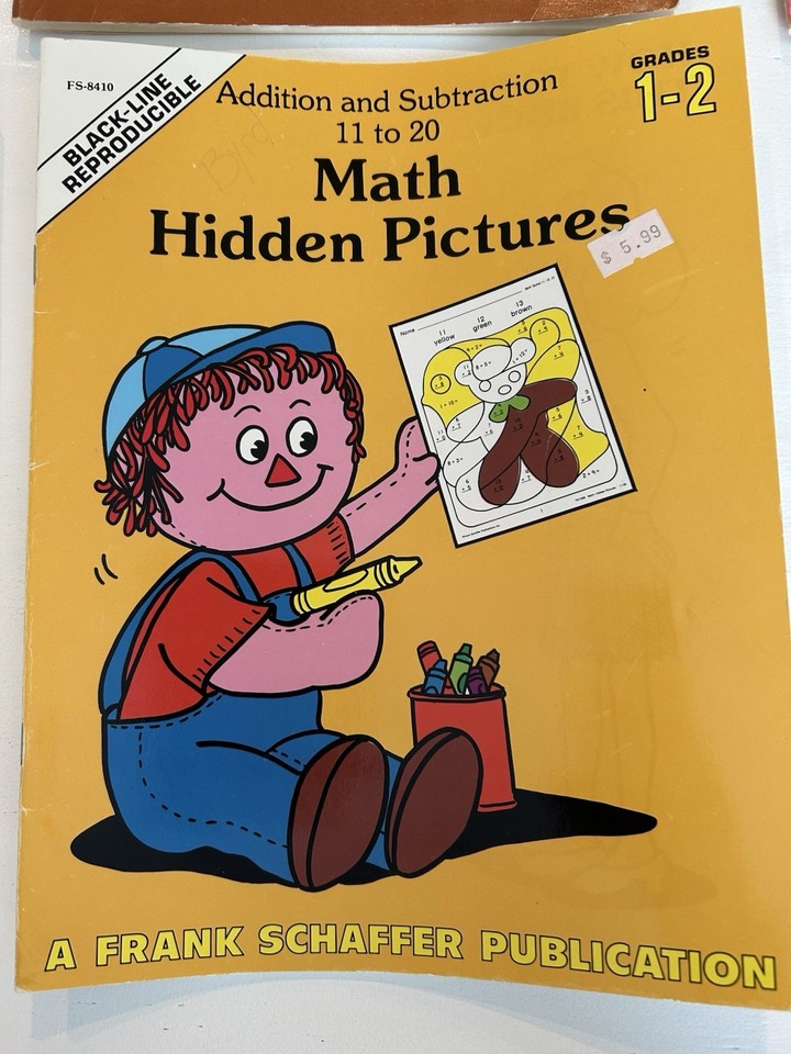 Vtg Frank Schaffer Lot 6 Black Line Gr 1-2 Math Write Read 80-90s ...