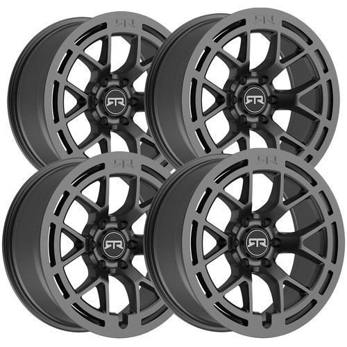 (Set of 4) RTR Tech 6 17x9 6x135 +0mm Gunmetal Wheels Rims 17" Inch ...