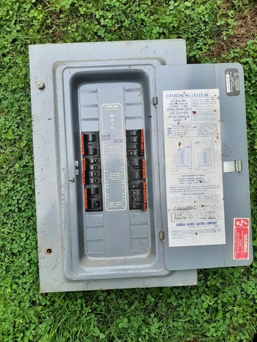 Federal Pacific Panel Box Circuit Breakers 125 Amp Single Phase ...
