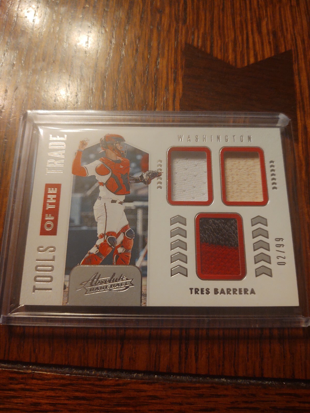 2020 Absolute Baseball TOTT 3 Patch Tres Barrera 2/99! Nationals! | eBay
