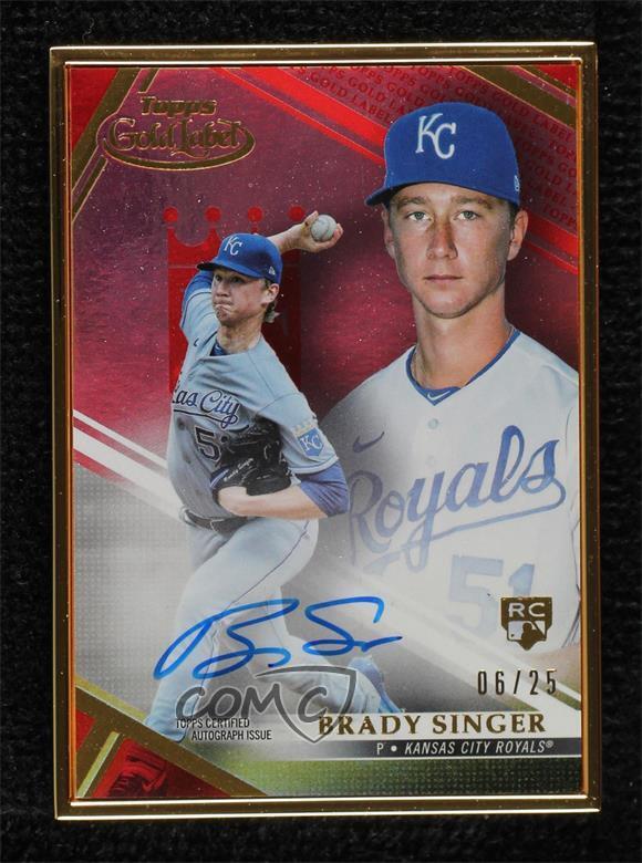 2021 Topps Gold Label - Framed Autographs Red #FA-BS Brady Singer /25 ...