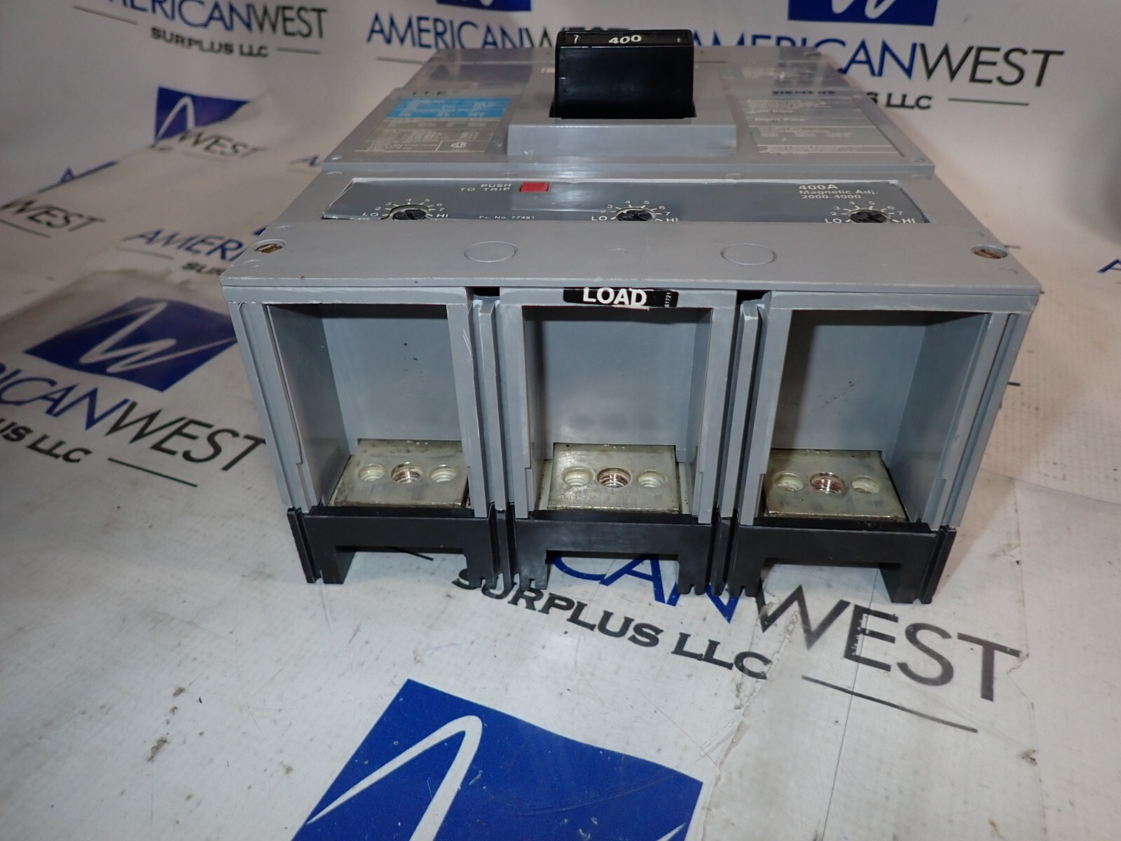 Siemens JD63F400 400 amp 600v 3P JD63B400 35kA Circuit Breaker -TESTED ...