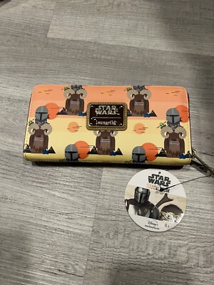Loungefly x Star Wars The Mandalorian Bantha Ride AOP Zip Around Wallet ...