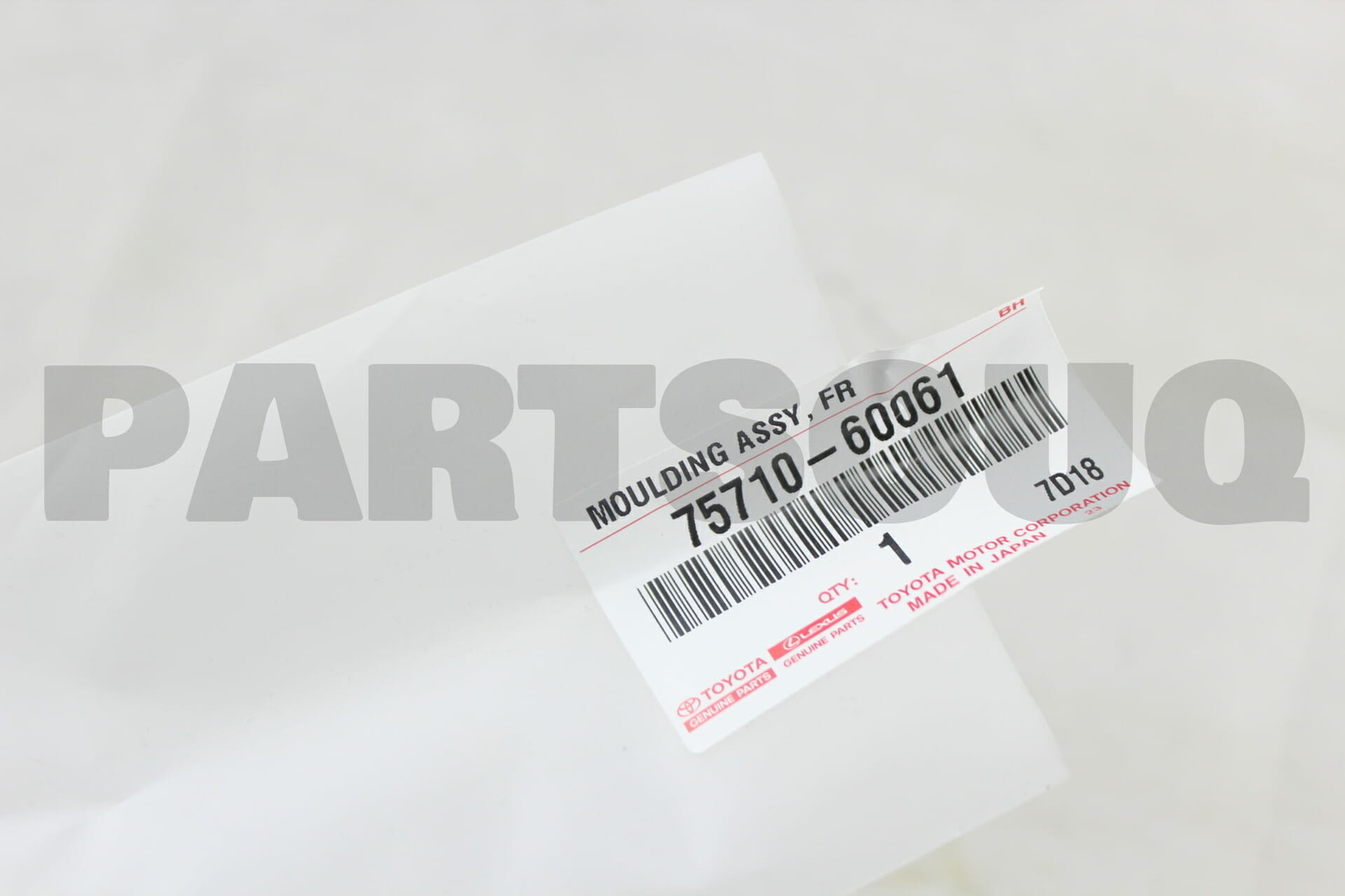 7571060061 Genuine Toyota MOULDING ASSY, FRONT DOOR BELT, RH 75710 ...