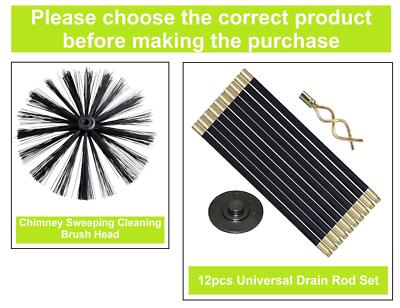 12 Piece 9m Drain Rods Plumbing Rod Set Cleaning Drainage Worm Screw ...