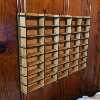 40 Slot/Grid For Hot Wheels Diecast Car Matchbox 1/64 Wooden Display ...
