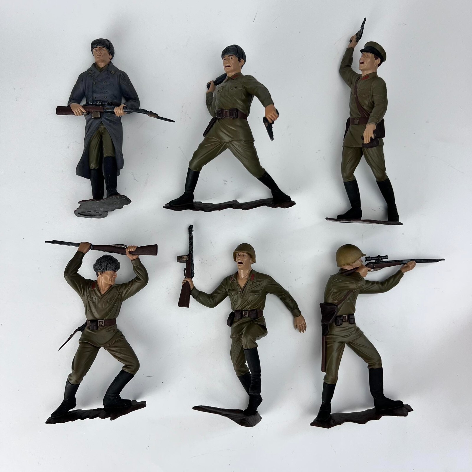Vintage USSR Plastic Character Set 6 Soldiers Red Army Signature | eBay