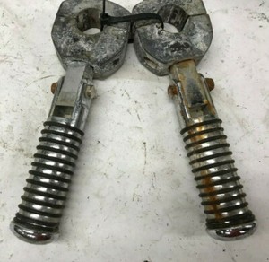 Harley Shovelhead Ironhead Foot Highway Pegs Foot Rest Ribbed w/ Clamps ...