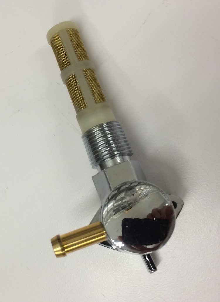 3/8" NPT CHROME 90 GAS TANK PETCOCK xs650 cb750 chopper bobber harley ...