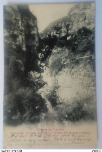 Cpa Environs de Grenoble.Sassenage.Cascade du Furon à l'entrée des ...