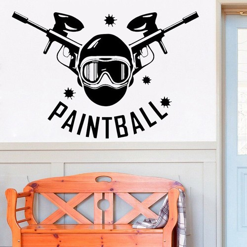 Paintball Wall Sticker Home Decor Extreme Sports Vinly Decal Teen Room ...