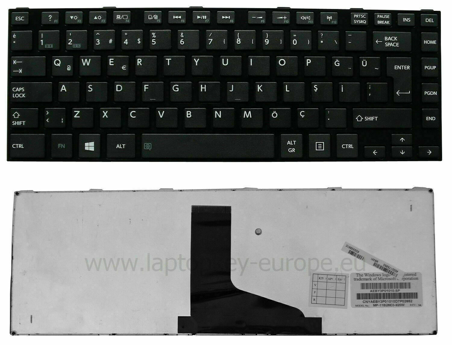 Turkish keyboard Toshiba C800 L800 L830 P840 M805 /TO98-TUR | eBay