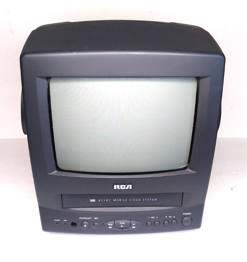 9" RCA TV VCR Combo AC/DC Mobile Video System T09081BC VHS Portable ...
