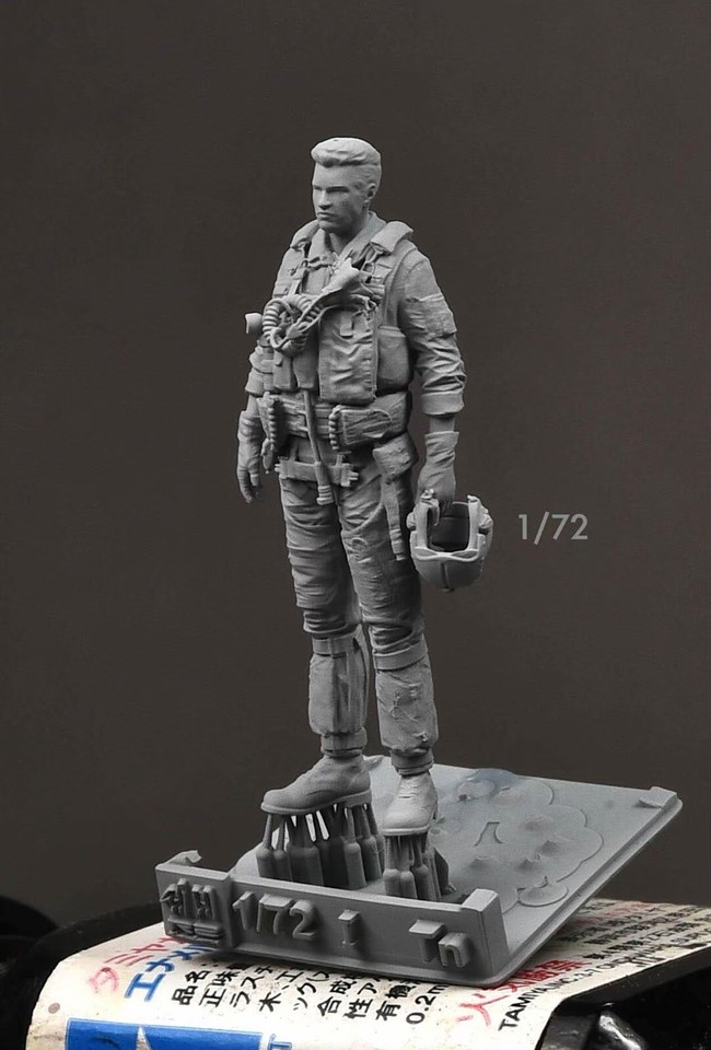 1/72 1980's USN U.S. NAVY F-14 PILOTS TOMCAT unpainted R10-72 by R2 ...