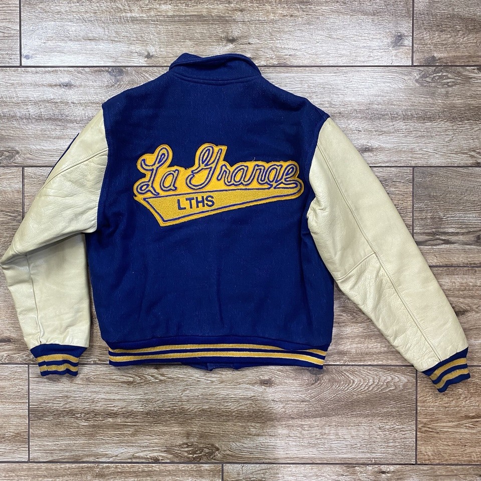 Vintage 1980s Varsity Football Letterman Jacket Size L Gem Sportswear ...