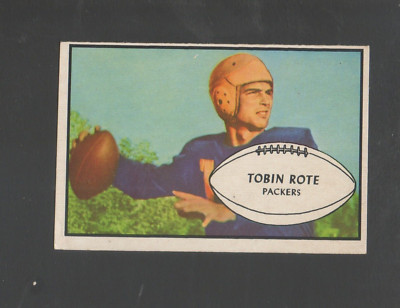 1953 Bowman Football Card #28 Tobin Rote-Green Bay Packers vg ex grade ...