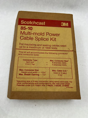 3M Scotchcast 85-10 Multi-Mold Power Cable Splice Kit See Pics #G11 | eBay