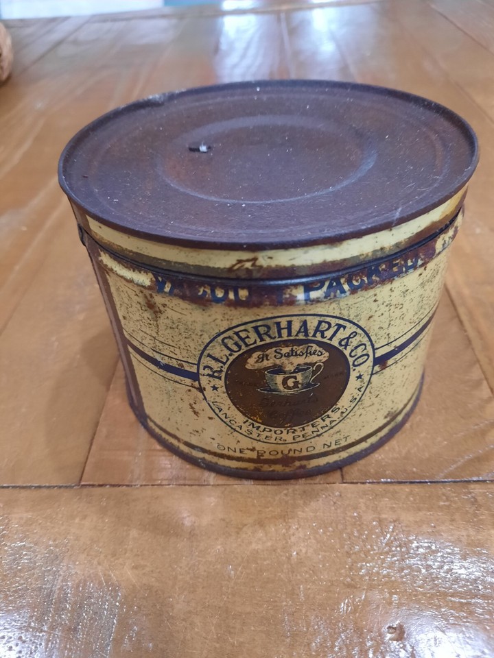 Vintage MORNING GLOW Coffee Can R.L. Gerhart Co Lancaster PA. Ship ...