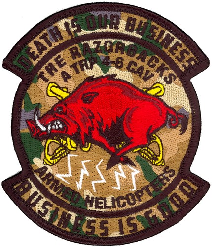 US ARMY A TROOP 4-6 ATTACK CAVALRY, 16th COMBAT AVIATION BRIGADE PATCH ...