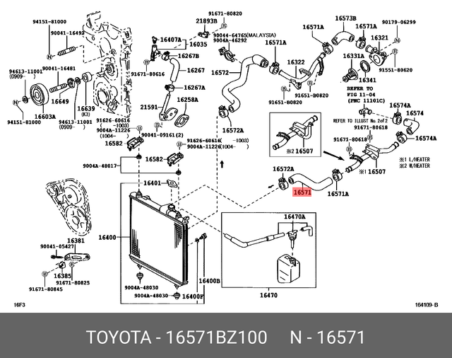 Genuine OE coolant hose 16571BZ100 for TOYOTA 16571-BZ100 online kaufen ...