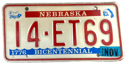 Vintage Nebraska 1982 Auto License Plate Adams Co 14-ET69 Man Cave Wall ...
