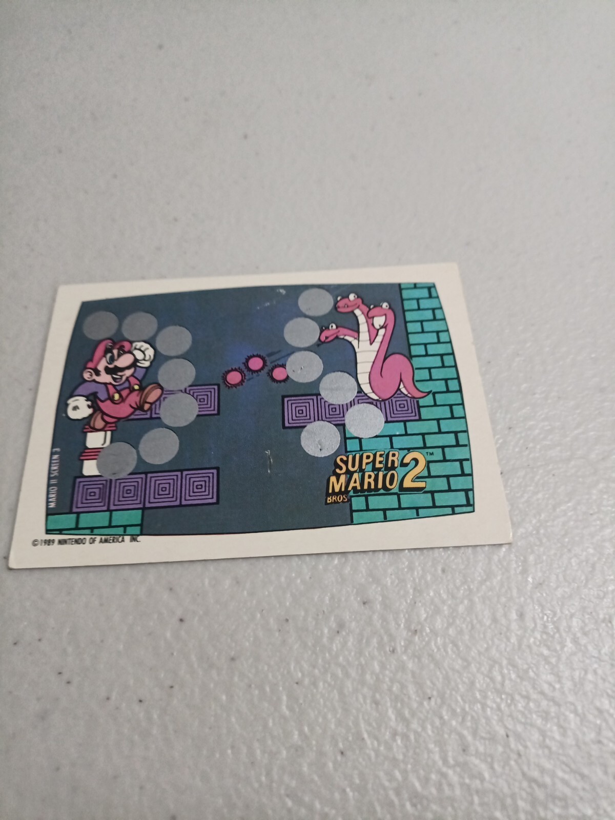 1989 Topps Nintendo Scratch-Off Game Super Mario Bros 2 Screen 3 | eBay